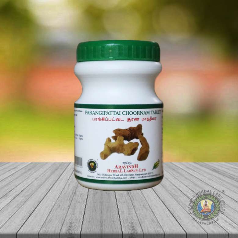 PARANGI PATTAI CHOORNAM TABLET – Aravindh Herbal